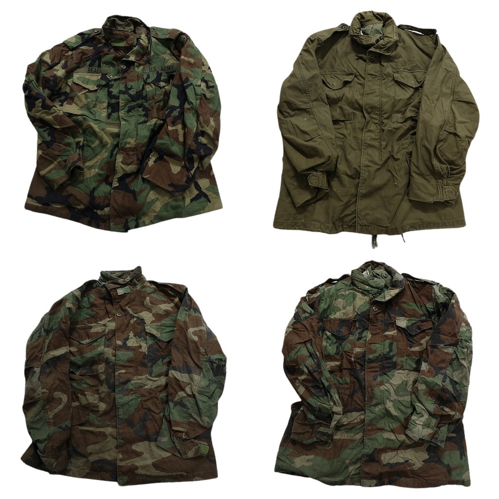 【楽天市場】古着卸 まとめ売り 米軍実物 M-65 ジャケット 3rd ミリタリー 4枚セット (メンズ M ) ウッドランド 無地系 カーキ エポレット MX0675：YAMAHISA ...
