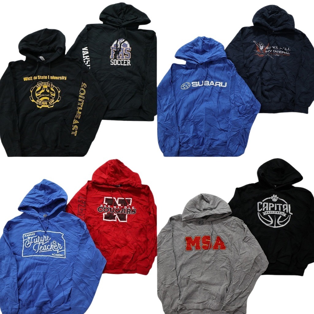 【楽天市場】古着卸 まとめ売り カラー パーカー スウェット 8枚セット (メンズ L ) ブラック グレー 企業 スバル フーディー ...