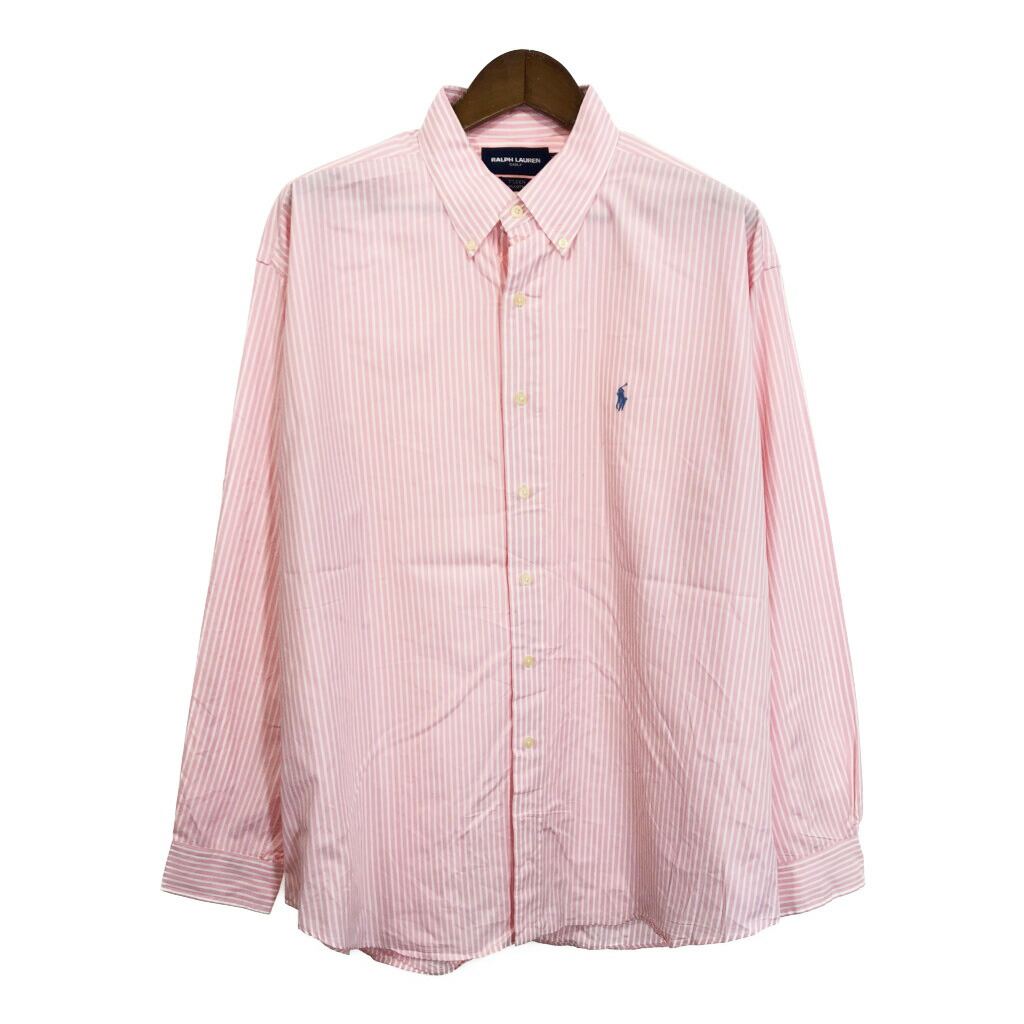 【楽天市場】90年代 Ralph Lauren GOLF ラルフローレン ゴルフ TILDEN ボタンダウン 長袖シャツ ストライプ ピンク ...