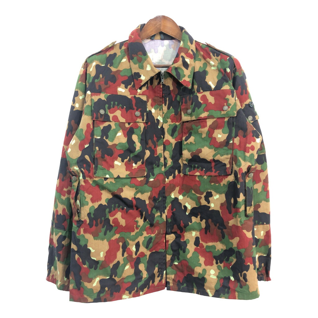 【楽天市場】スイス軍 M-83 フィールドジャケット ユーロ ミリタリー アルペンカモ マルチカラー (メンズ 52) 中古 古着 S7451 ...