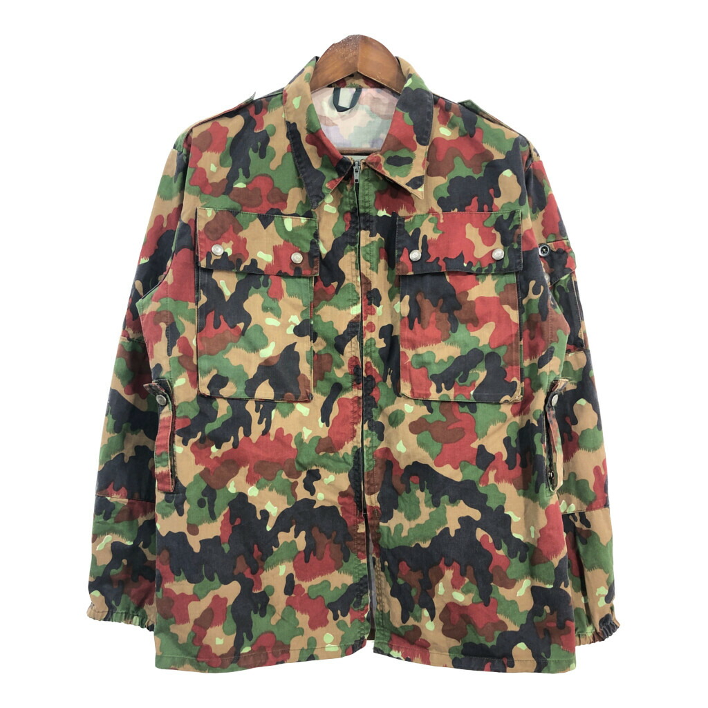 【楽天市場】スイス軍 M-83 フィールドジャケット ユーロ ミリタリー アルペンカモ マルチカラー (メンズ 52) 中古 古着 S7452 ...