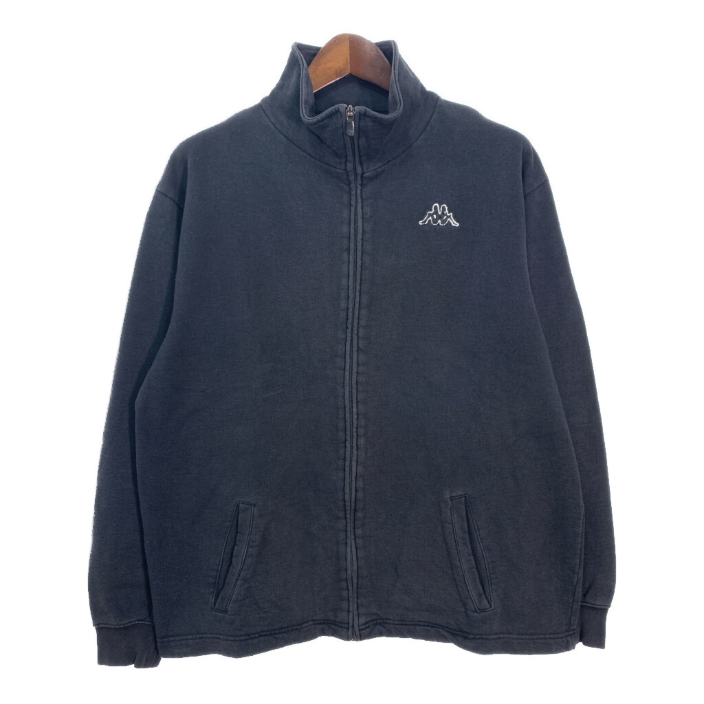 【楽天市場】Kappa カッパ フルジップ スウェット スポーツ ワンポイントロゴ ブラック (メンズ L) 中古 古着 S7490 ...