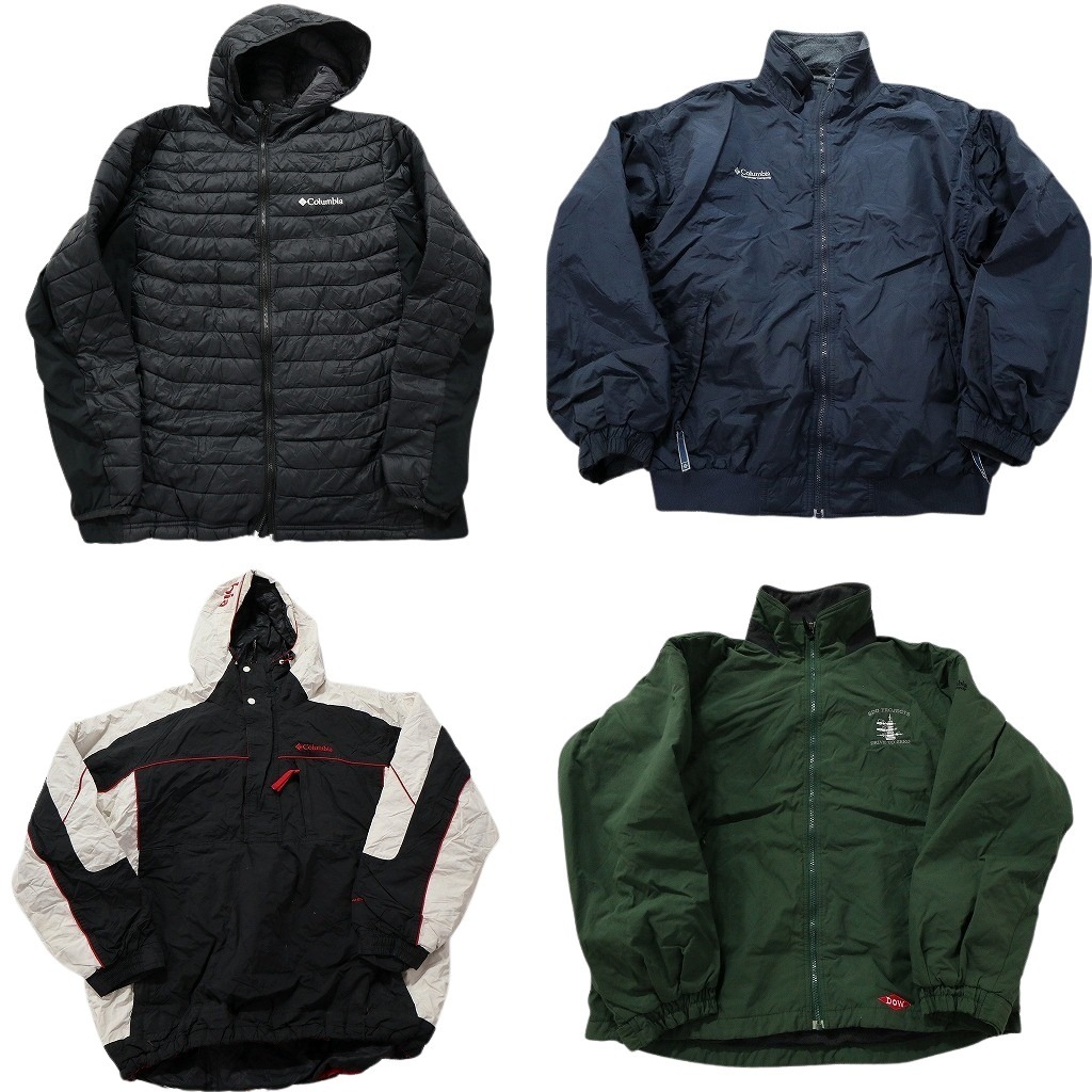 【楽天市場】古着卸 まとめ売り コロンビア ヘビージャケット 4枚セット (メンズ L ) フーディー フルジップ ブラック ハーフジップ ...