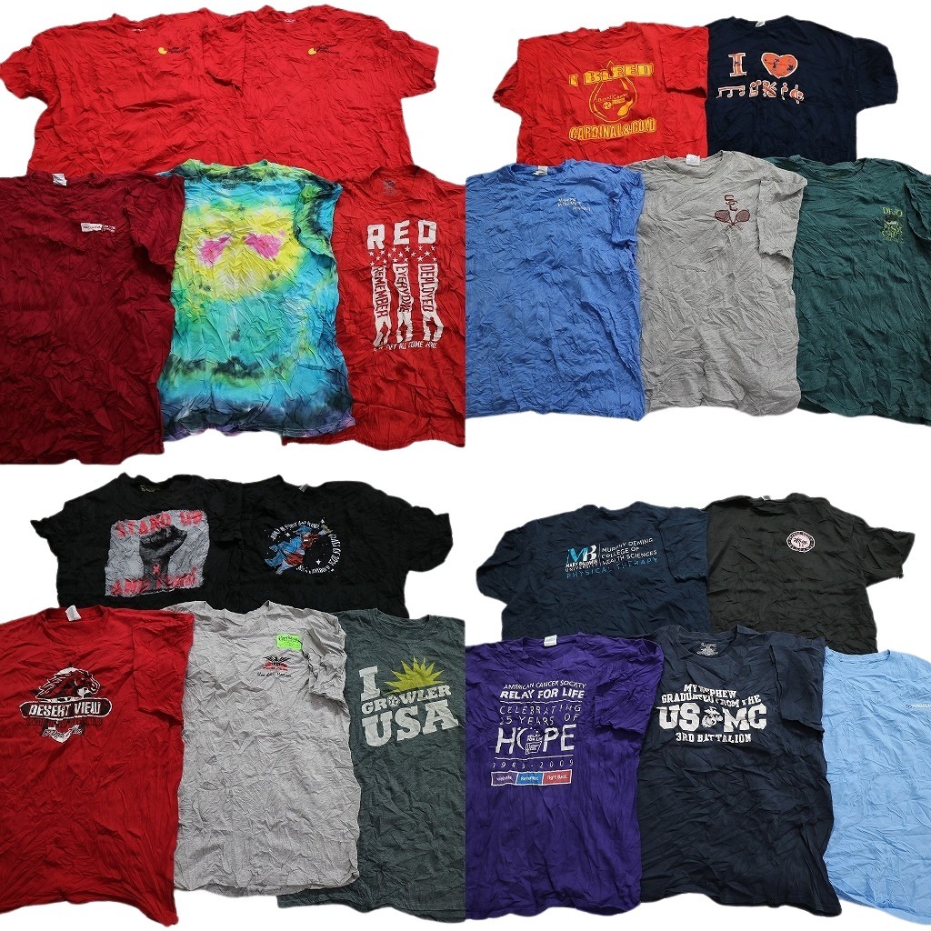 【楽天市場】古着卸 まとめ売り カラーmix プリント 半袖Tシャツ 20枚セット (メンズ 2XL ) チャンピオン タイダイ ミリタリー ...