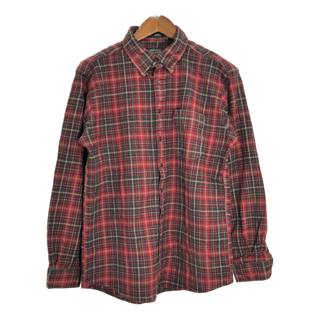【楽天市場】PENDLETON ペンドルトン ウールシャツ タータンチェック レッド (メンズ XL) 中古 古着 T2242 ...