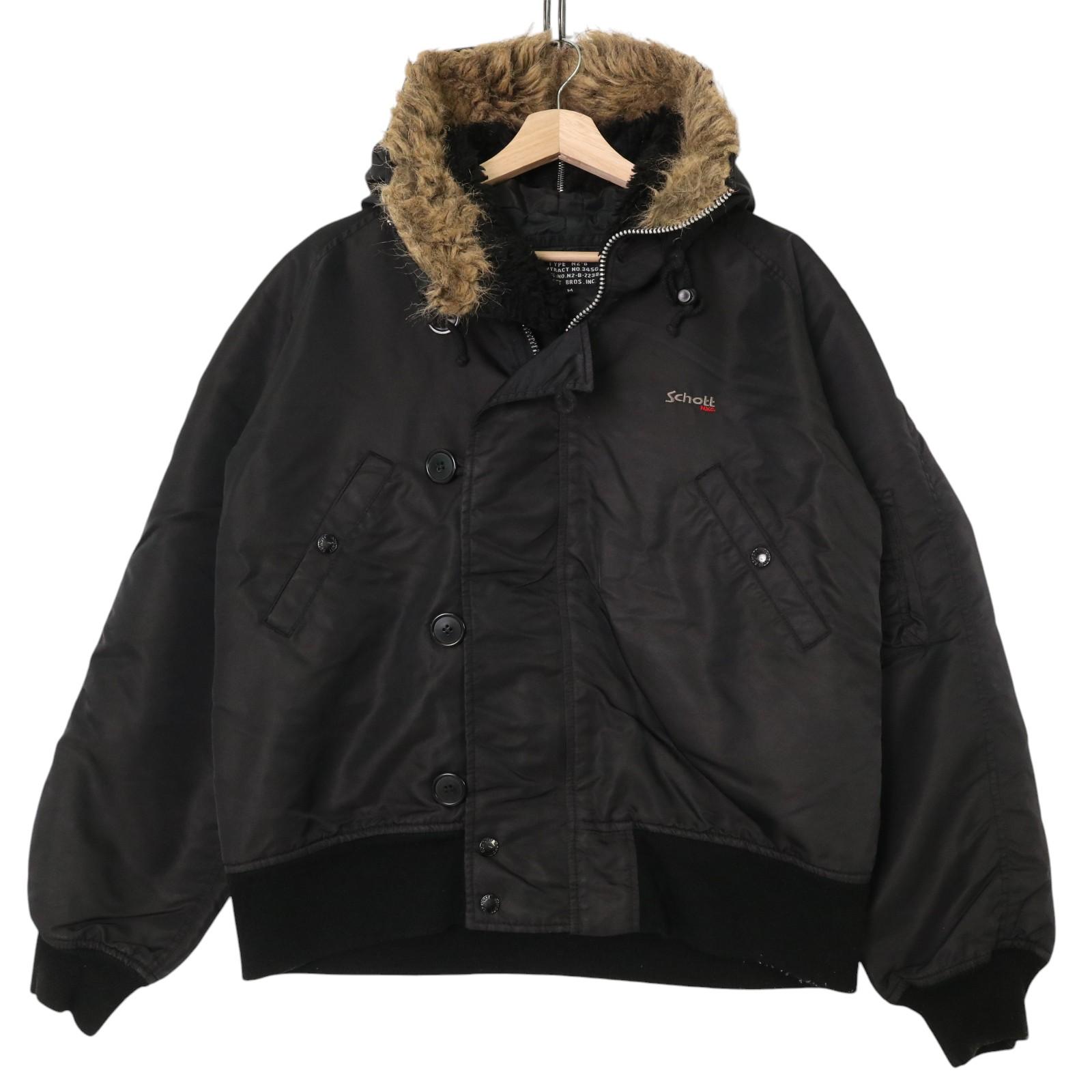 【楽天市場】Schott ショット N-2B フライトジャケット ミリタリー ブラック (メンズ M) 中古 古着 A4322 ...