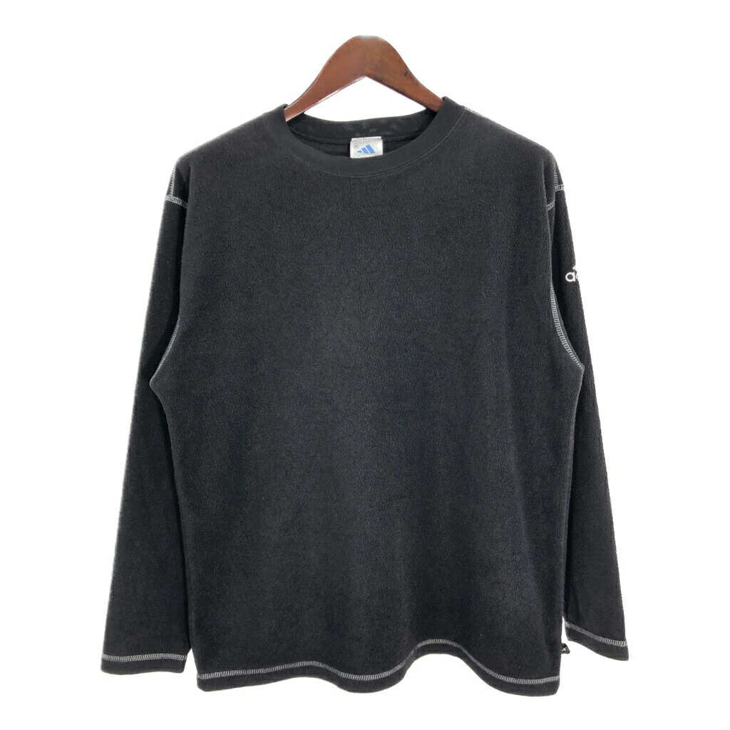 【楽天市場】adidas アディダス フリース 長袖Tシャツ スポーツ ブラック (メンズ M) 中古 古着 T3410：YAMAHISA ...