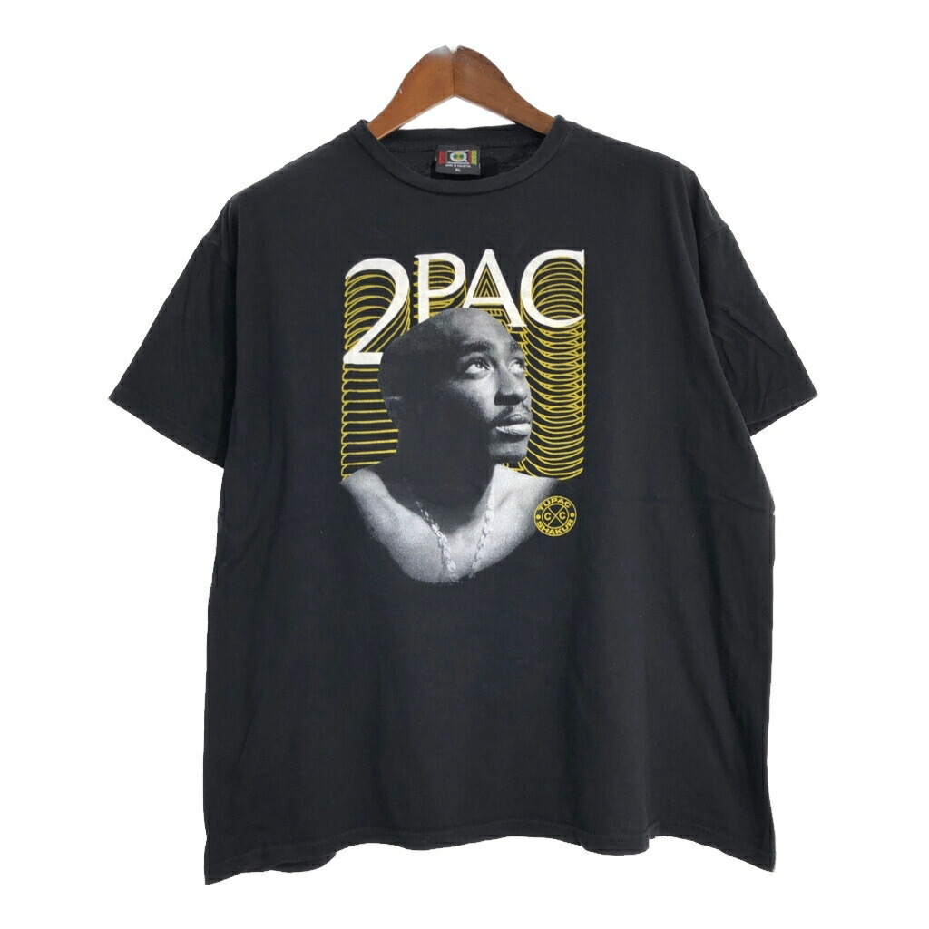 【楽天市場】CROSS COLORS 2PAC トゥーパック 半袖Tシャツ ラッパー ブラック (メンズ XL) 中古 古着 T3799 ...