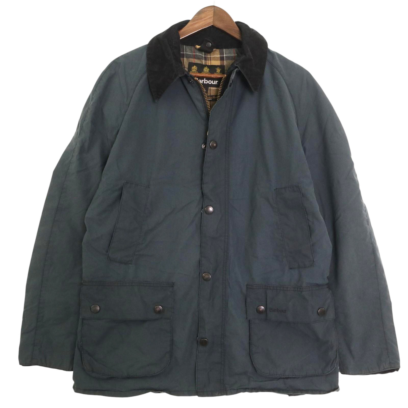 【楽天市場】Barbour バブアー ASHBY アシュビー オイルドジャケット ネイビー（メンズ L ）中古 古着 A4627 ...