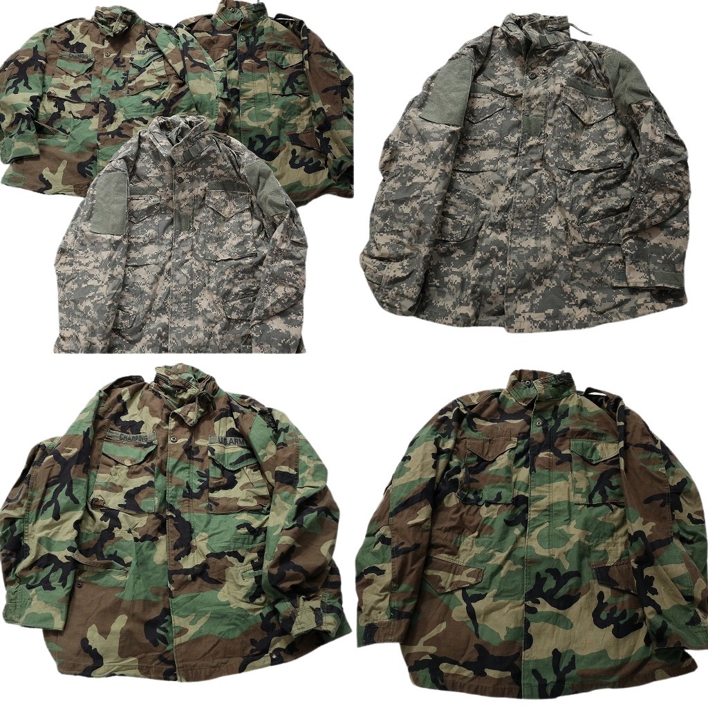 【楽天市場】古着卸 まとめ売り 米軍実物 M-65 フィールドジャケット 4th ミリタリー 3枚セット (メンズ M /L ) ウッドランドカモ 中古 古着 MZ2265：YAMAHISA ...