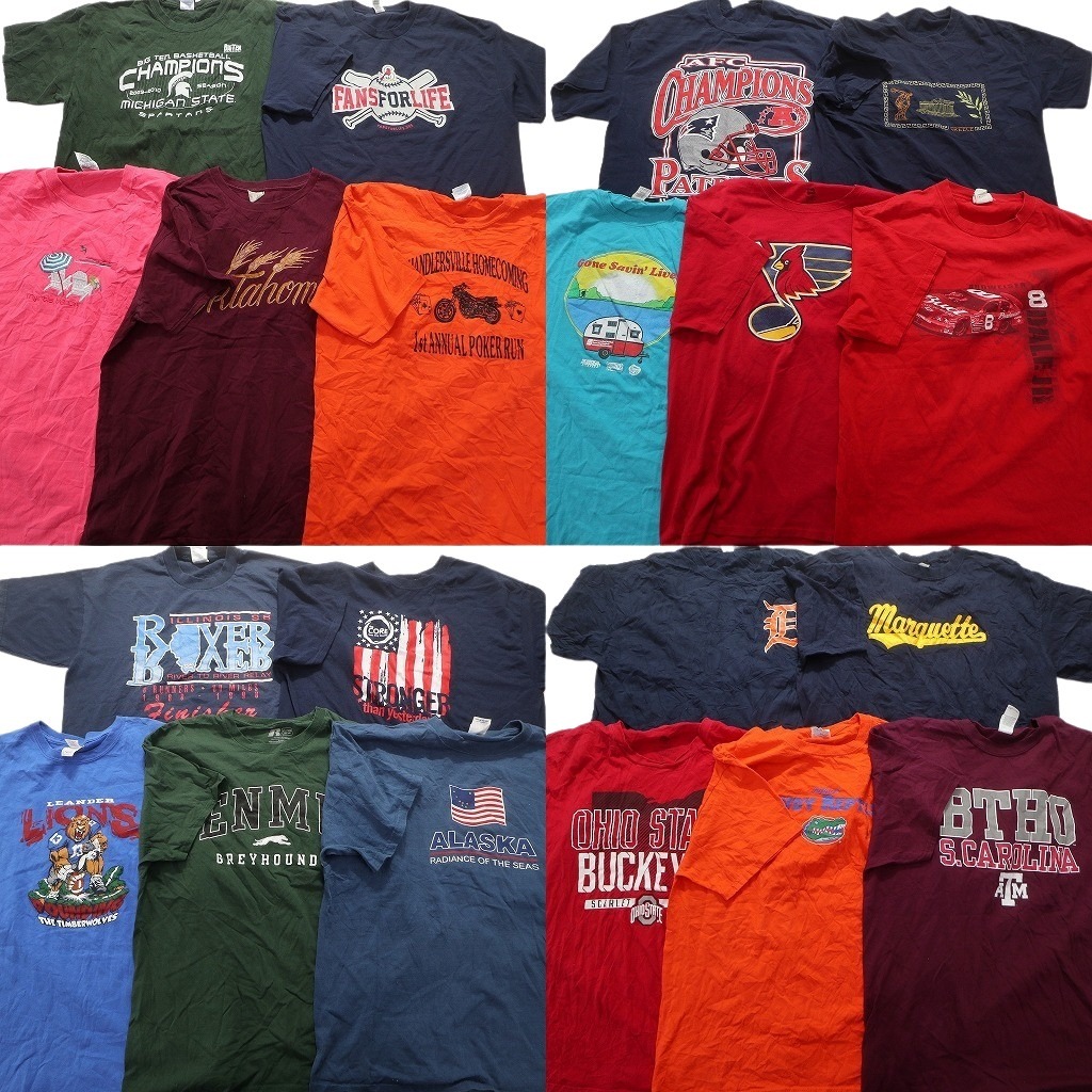 【楽天市場】古着卸 まとめ売り カラーmix プリント 半袖Tシャツ 20枚セット (メンズ XL ) MLB プロチーム カージナルス カレッジ風 中古 古着 MZ2443：YAMAHISA ...