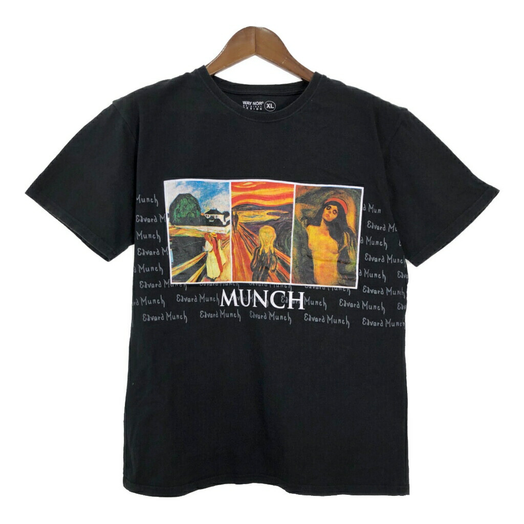 【楽天市場】WAY NOR Edvard Munch アート 半袖Tシャツ ブラック(メンズ XL)中古 古着 T6745：YAMAHISA ...