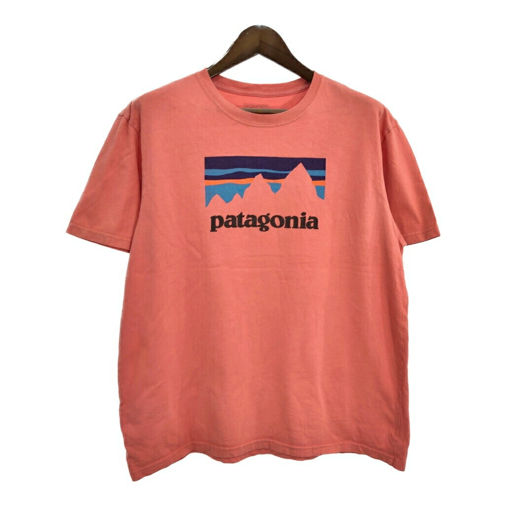 【楽天市場】USA製 patagonia パタゴニア ロゴ 半袖Tシャツ アウトドア ピンク(メンズ L)中古 古着 T9801 ...