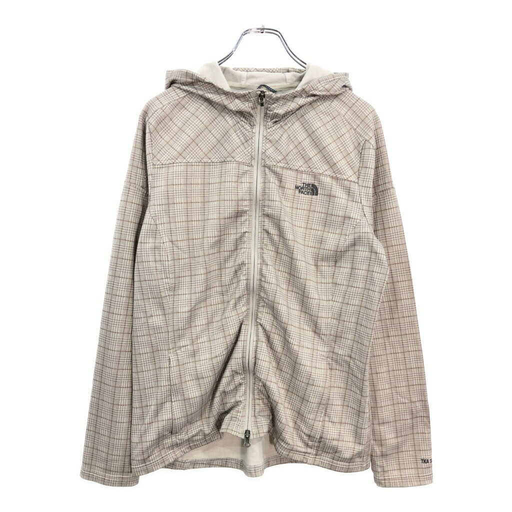 【楽天市場】THE NORTH FACE ノースフェイス ソフトシェルジャケット アウトドア 千鳥格子 ベージュ(レディース XL)中古 古着 ...