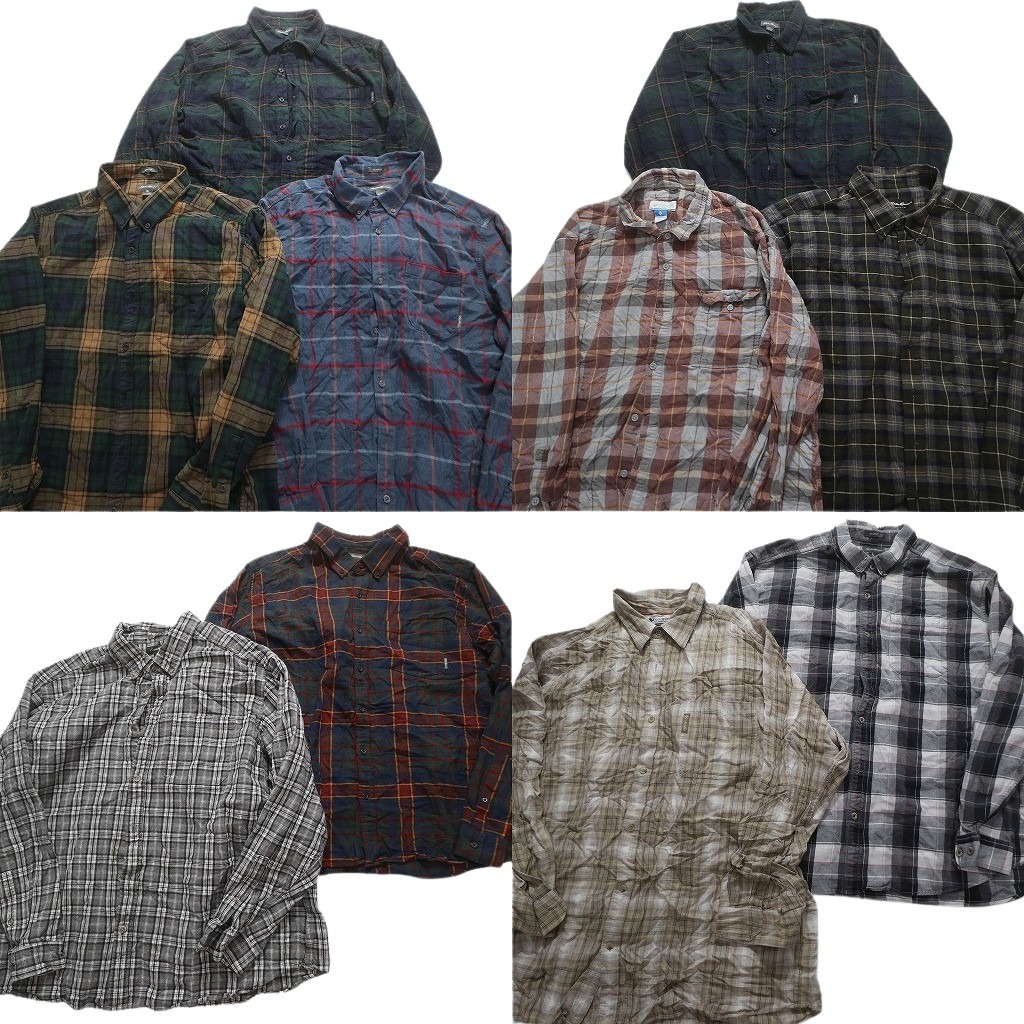 【楽天市場】古着卸 まとめ売り アウトドアブランドMIX 長袖ネルシャツ 10枚セット (メンズ 2XL /3XL ) コロンビア エディーバウアー 中古 古着 NC1792：YAMAHISA ...
