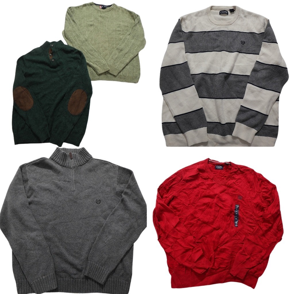 【楽天市場】古着卸 まとめ売り チャップス CHAPS セーター 5枚セット (メンズ L /XL ) ハーフジップ エルボーパッチ ...