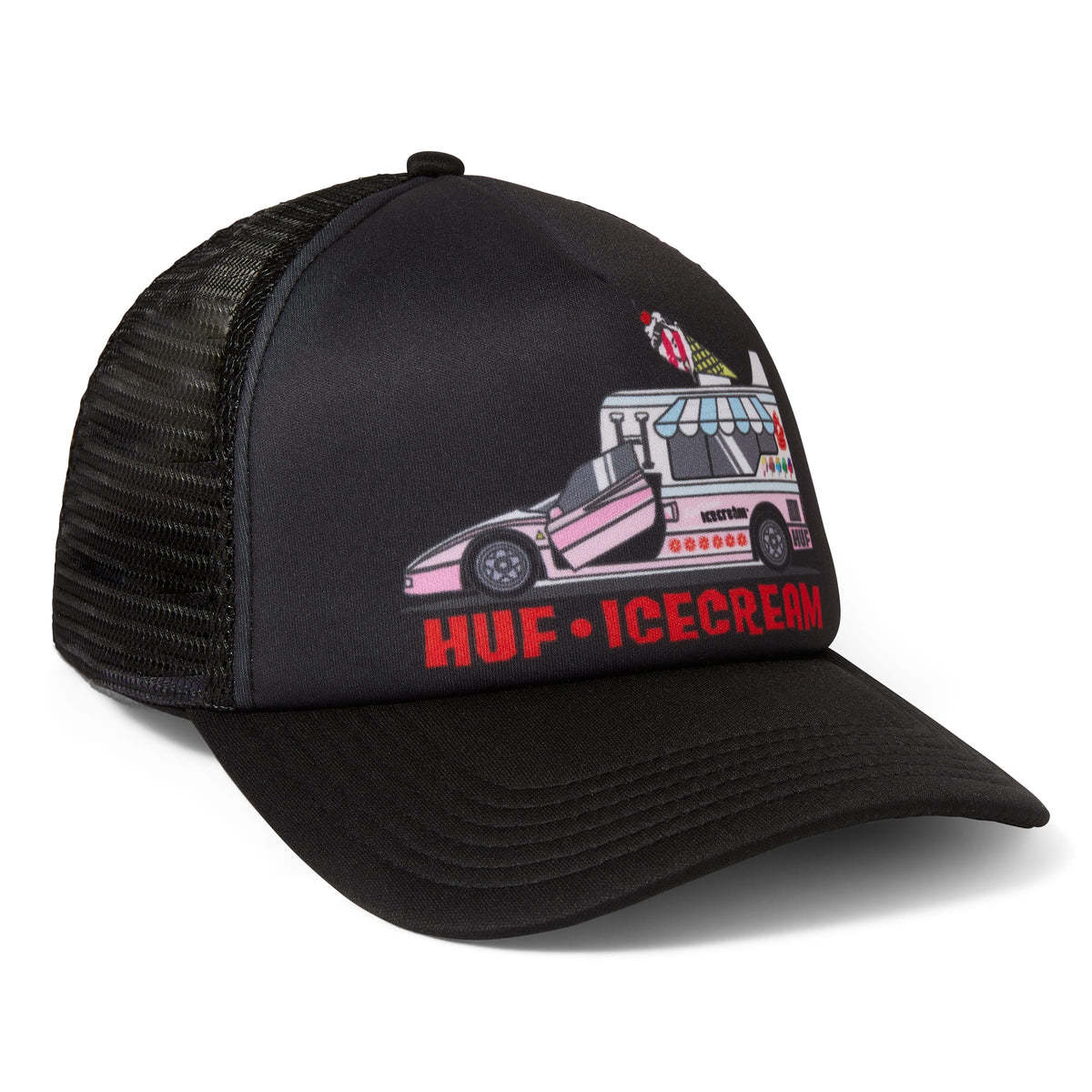 【楽天市場】HUF Ice Cream Fast Serve Trucker Hat Cap Black キャップ 送料無料：Hectarz