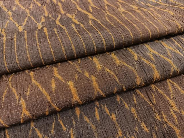 平和屋着物○上質なお召 杢目文様 やまと誂製 正絹 逸品 BAAT6668hv