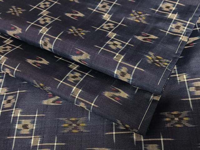 平和屋着物○本場琉球絣 紬 正絹 逸品 BAAT0852yc