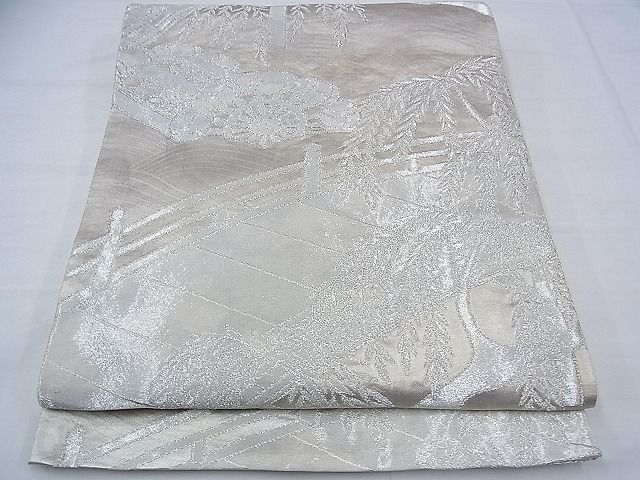 【楽天市場】平和屋着物 六通柄袋帯 渡橋に柳 銀糸 逸品 n-ts0098：平和屋