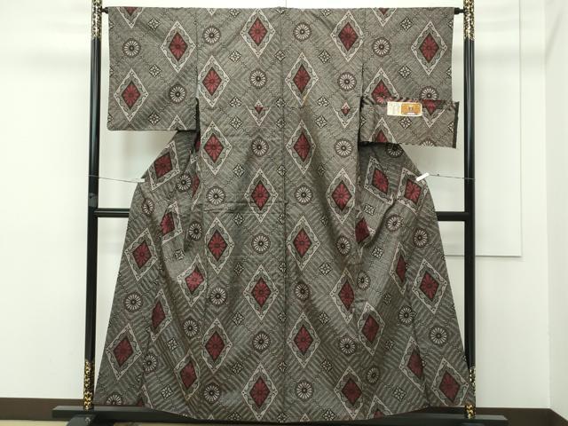 楽天市場】平和屋本店□極上 本場縞大島紬 総刺繍 伽羅沙羅紗 岡江織物