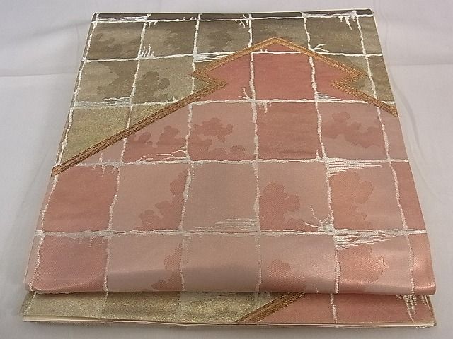 【楽天市場】平和屋着物 六通太鼓袋帯 松皮菱 格子柄 金糸 逸品 dy6597：平和屋