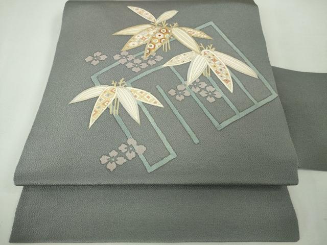 楽天市場】平和屋本店□極上 九寸名古屋帯 地紋起こし 鈴 青竹色地