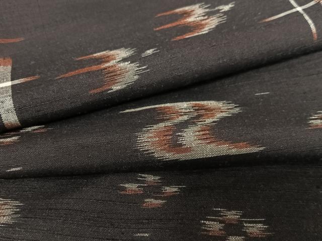 平和屋着物○上質な紬 琉球絣文様 正絹 逸品 AAAV7391zg