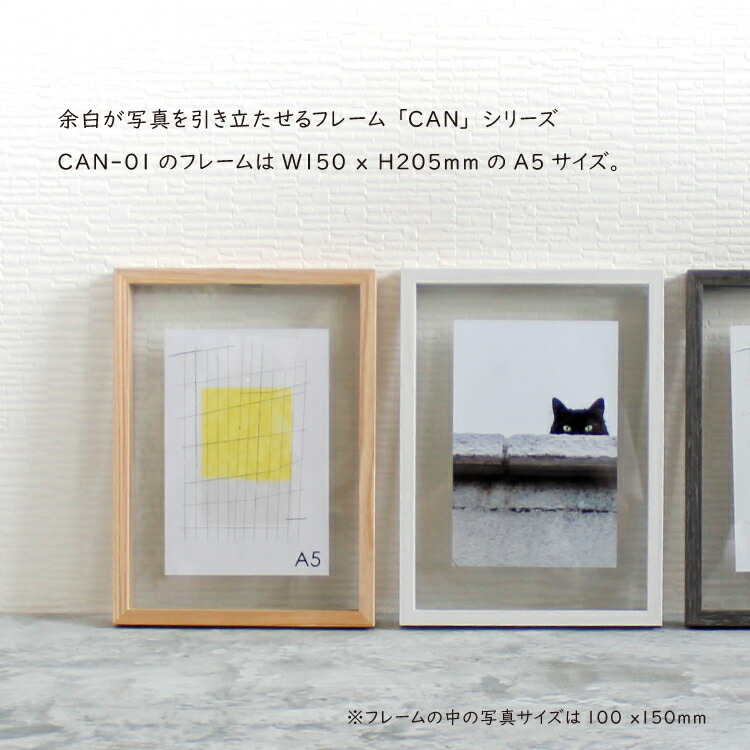 【楽天市場】【 送料無料 】 フォトフレーム 【 A5 / CAN-01 ナチュラルホワイト 】 [ 写真立て フローティング 両面 ...