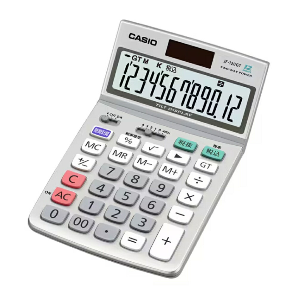 【楽天市場】【メール便不可】JF-120GT-Nカシオ 実務電卓 ジャストタイプ 12桁：オフィス・エクスプレス
