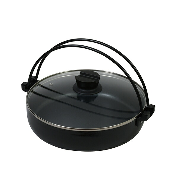 【楽天市場】【2980円以上送料無料】パール HB-5858 おうち御膳 ふっ素加工IH対応ガラス蓋付すきやき鍋28cm：ヘムリーベット