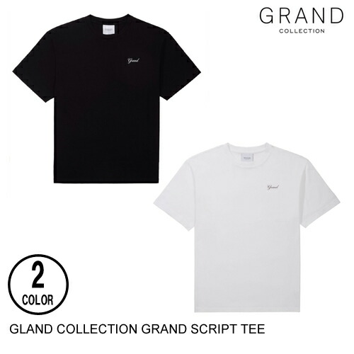 【楽天市場】GRAND COLLECTION グランドコレクション GRAND SCRIPT TEE 2色 M-L 半袖Tシャツ：ヘスター