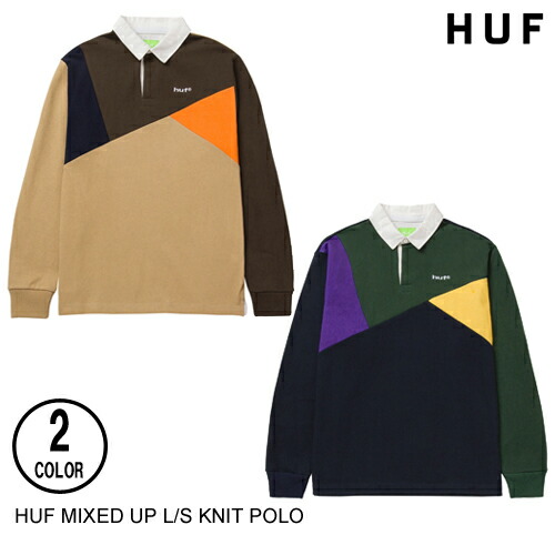 【楽天市場】HUF ハフ MIXED UP L/S KNIT POLO 2色 M-L 日本代理店正規品 長袖Tシャツ 60：ヘスター