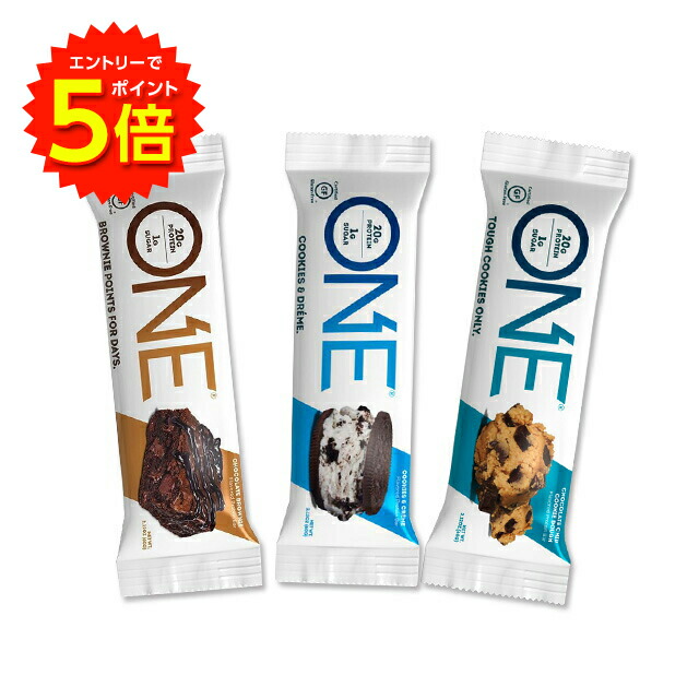 【楽天市場】【6/1～エントリーでP5倍!】ONE Bar ワンバー プロテインバー 12本入り (グルテンフリー)【送料無料】：ルネサンス ...