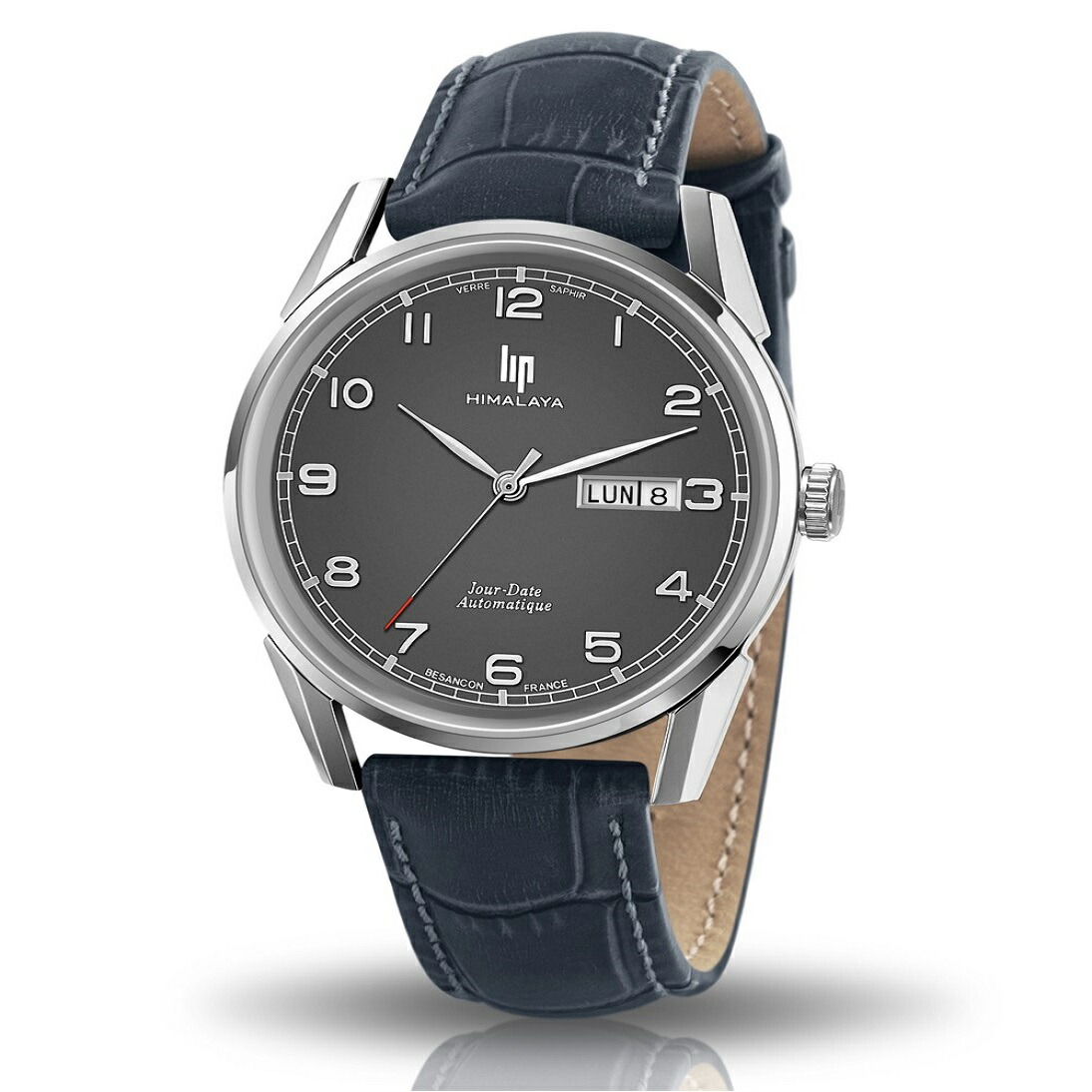 【楽天市場】正規品 LIP リップ 腕時計 メンズ Himalaya 40mm ヒマラヤ シルバー クロコダイル ダークグレーレザーベルト ...