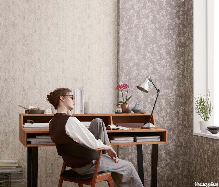 【楽天市場】壁紙 のり付き壁紙 ボタニカル シンプル おしゃれ シルエット モダン ブラック ゴールド グレー ラメ リーフ柄 RE55901 RE55902：壁紙屋ヒッキー