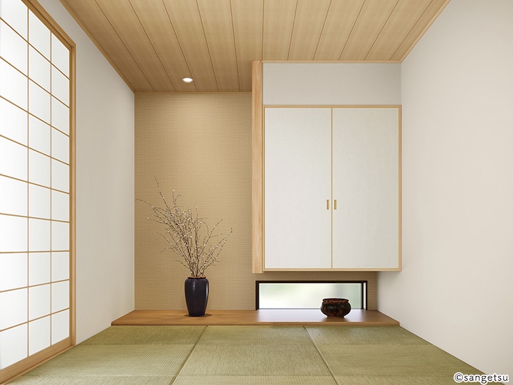 【楽天市場】国産壁紙 のり付き壁紙／サンゲツ RE55715 ( 77-4082 ) ／ 汚れ防止 抗菌 不燃 防カビ ／ 和モダン 和柄 和風 和紙 籐 ／ ベージュ アイボリー ／ 天井や ...