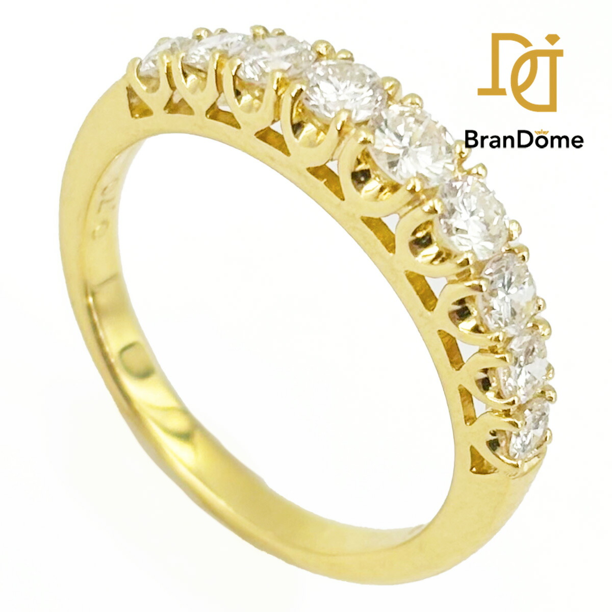 【楽天市場】K18 YG ダイヤモンド 0.7ct リング 11号 【中古】：BranDome