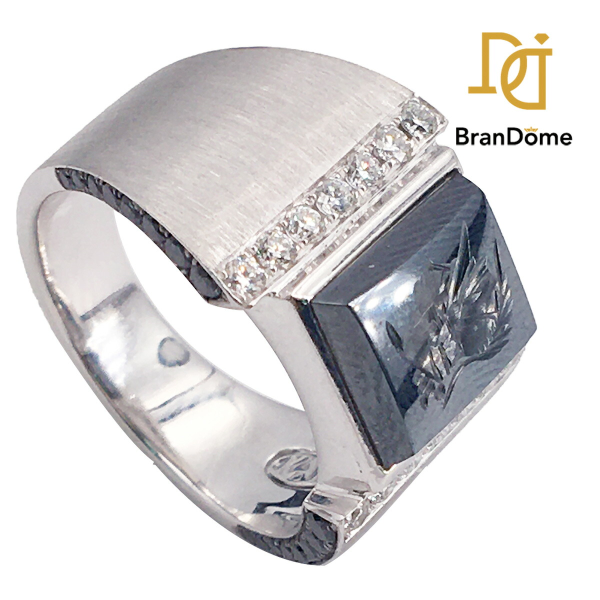 【楽天市場】梶光夫 カジミツオ Mitsuo Kaji K18 WG ダイヤモンド 0.69ct ヘマタイト リング 14号 【中古】：BranDome