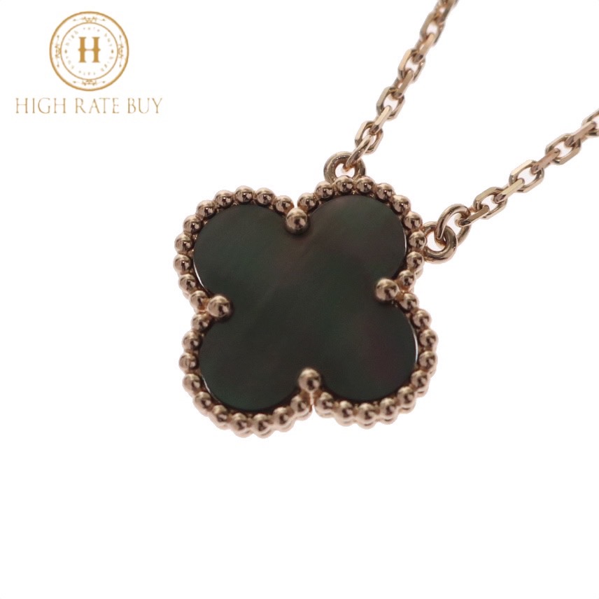 【楽天市場】【新品同様】Van Cleef & Arpels ヴァンクリーフ＆アーペル VCA ヴァンクリ アルハンブラ ネックレス VCARP4KK00 シェル 黒蝶貝 ブラック 黒 ...