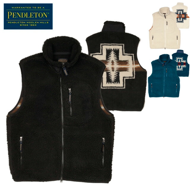 【楽天市場】 PENDLETON ペンドルトン Boa Stand Vest ボアスタンドベスト 3475-3016 【アウター ユニセックス ...