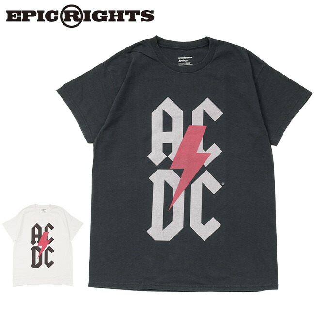 【楽天市場】 EPIC RIGHTS エピックライツ ACDC EST.1973 EP-ACDC-06 【 Tシャツ バンドT ロックT ...