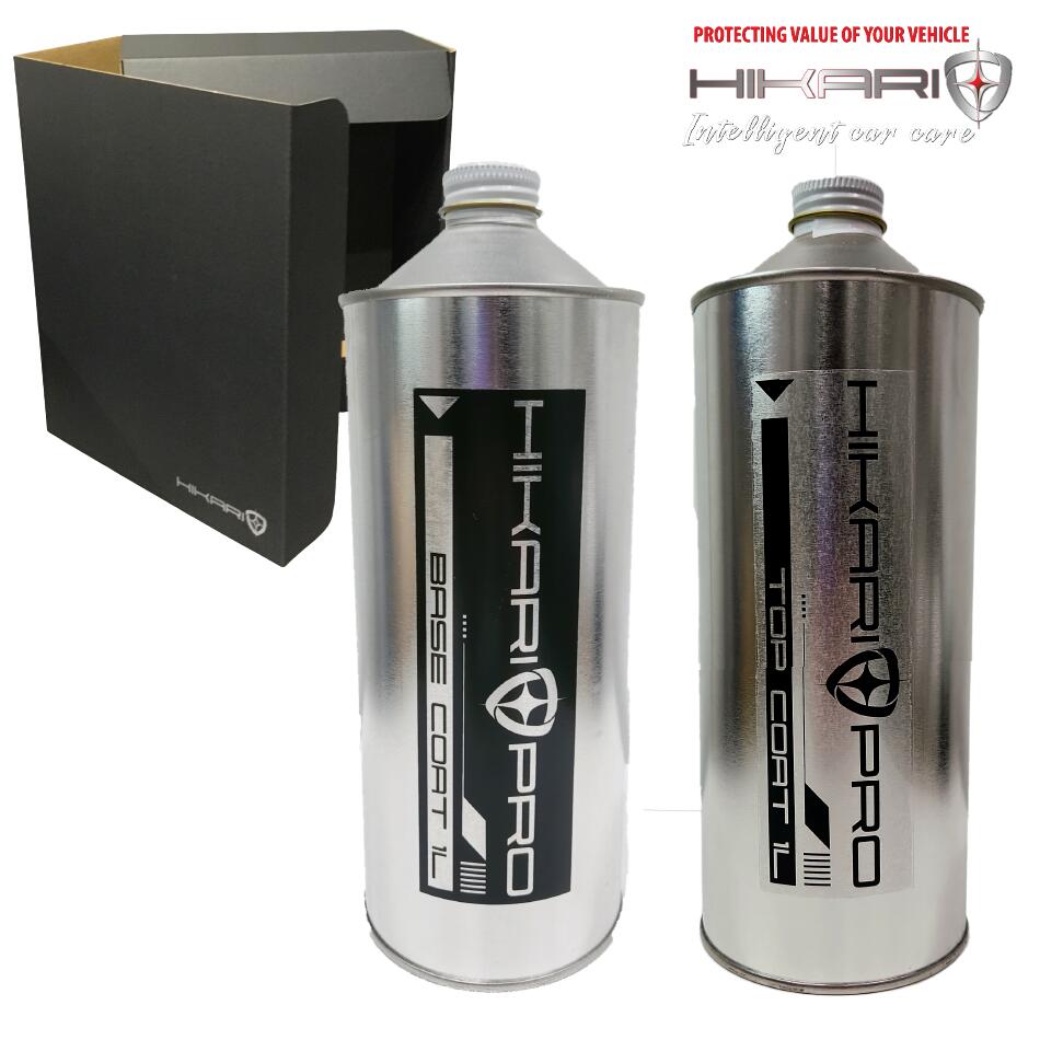 【楽天市場】セラミックコーティング HIKARI PRO 1L SET カーコーティング プロ コーティング セラミック 高硬度 10H 2層 ...