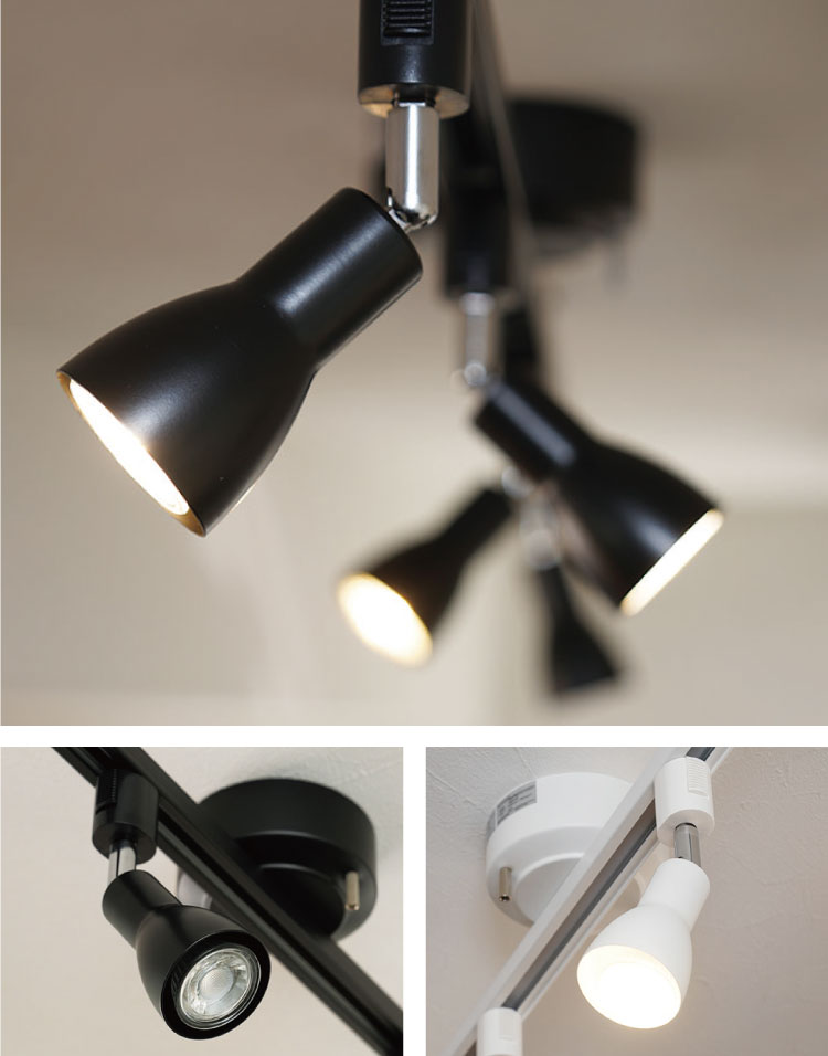 【楽天市場】【RAIL-spotlight LED電球付】シーリングライト 4灯 ダクトレール スポットライト E11 スポットライト 4灯 LED ハロゲン電球 E11 電球色/昼白色 ...