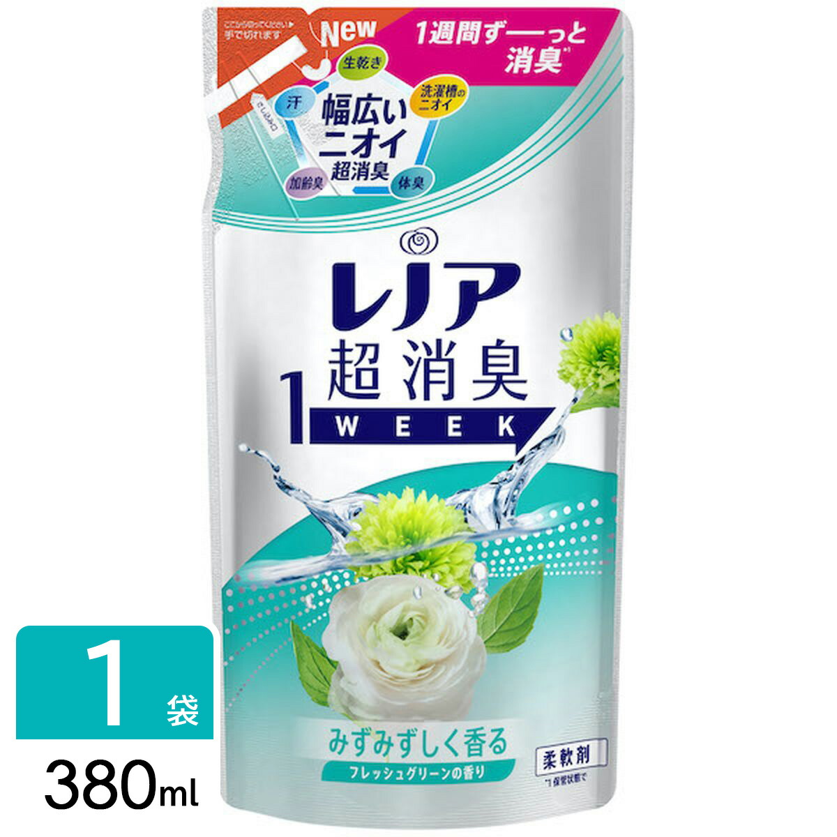【楽天市場】P&G 【在庫処分】レノア 柔軟剤 超消臭 1WEEK みずみずしく香るフレッシュグリーンの香り詰め替え 380ml PG-4987176167590：ひかりTVショッピング 楽天市場店