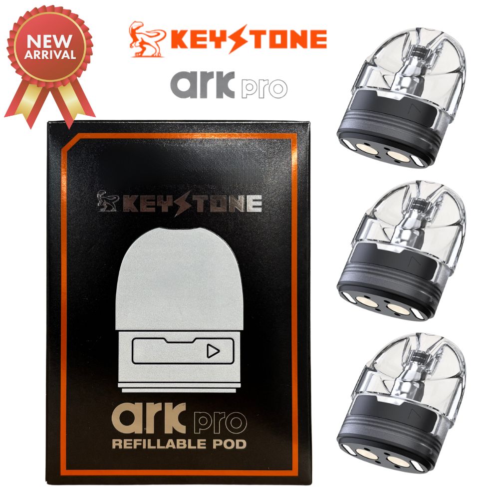 【楽天市場】KEY STONE ARK PRO 交換用POD カートリッジ 3個入り 大容量 タンク 3ml 0.6Ω 0.8Ω 1.0Ω 1 ...