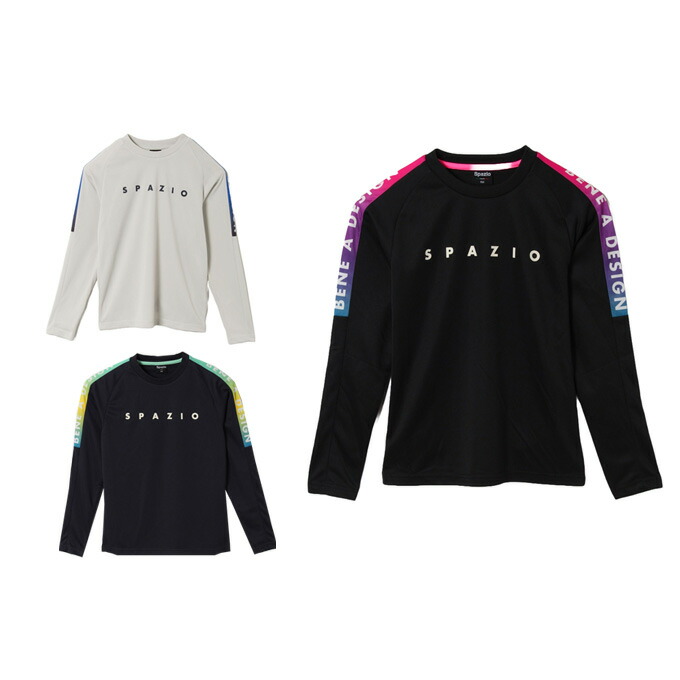 【楽天市場】スパッツィオ SPAZIO サッカーウェア 長袖シャツ ジュニア グラデーション切り替え ロングプラシャツ GE-0942 ...