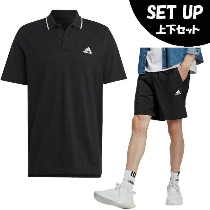 【楽天市場】アディダス 半袖ポロシャツ ハーフパンツ セット メンズ エッセンシャルズ ピケ スモール ロゴ ポロシャツ+ショーツ ...