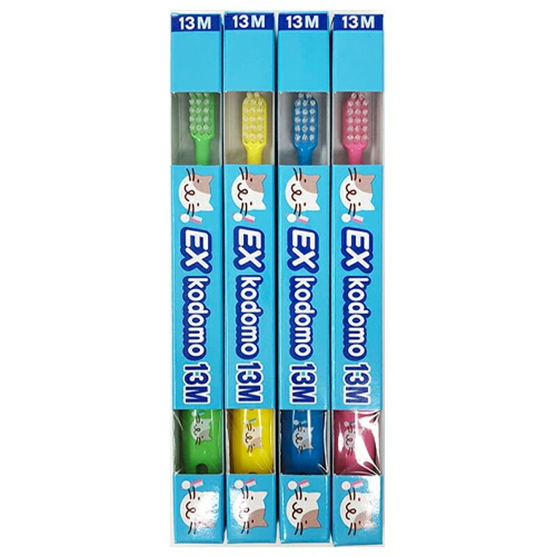 【楽天市場】ライオン こども歯ブラシ EX kodomo 4色4本入 13S [ネコ]：HIRYU