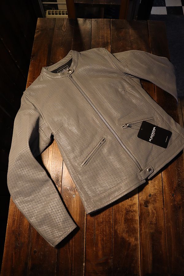 【楽天市場】カドヤ(KADOYA))k’s LEATHER【PL-RAFF Lady】 KADOYA PL-ラフ レディース シングルライダース レザージャケット カラー：グレー サイズ：SW ...